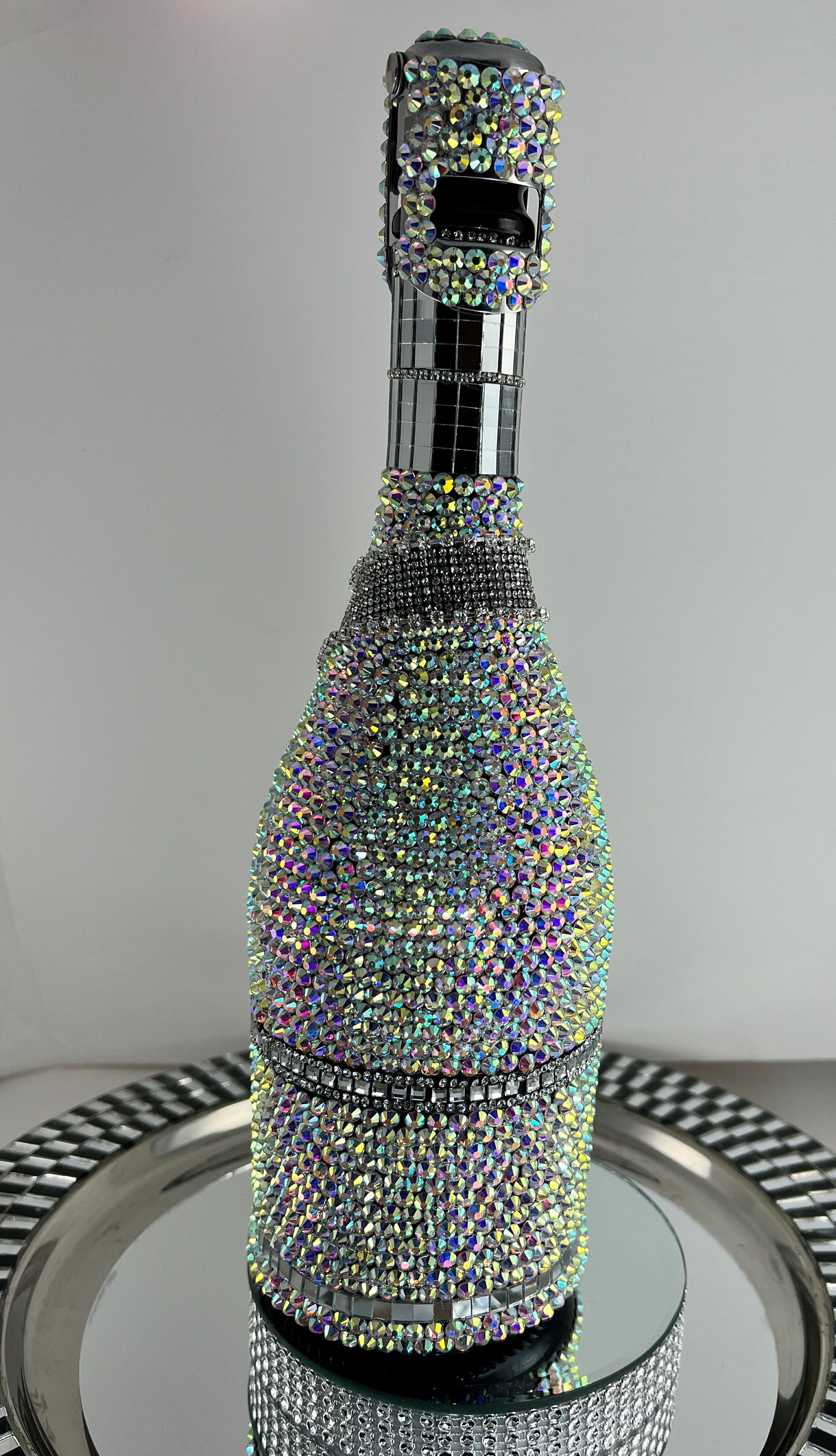 Blinged Bedazzled Champagne Bottle Decanter Bling Rhinestones Party ...