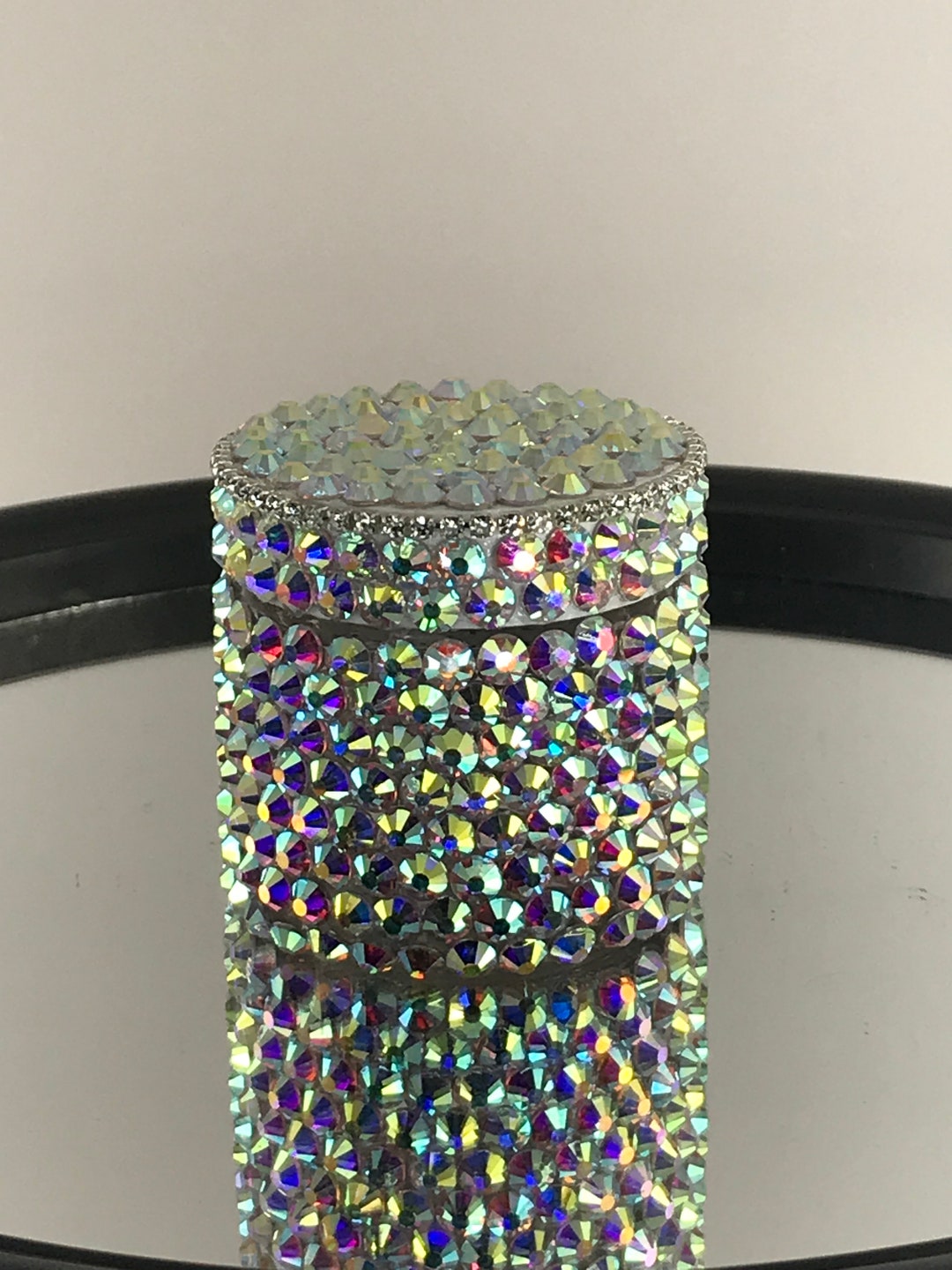 Glam AB Rhinestone Pill Stash Box Container Jewelry Bling Birthday ...