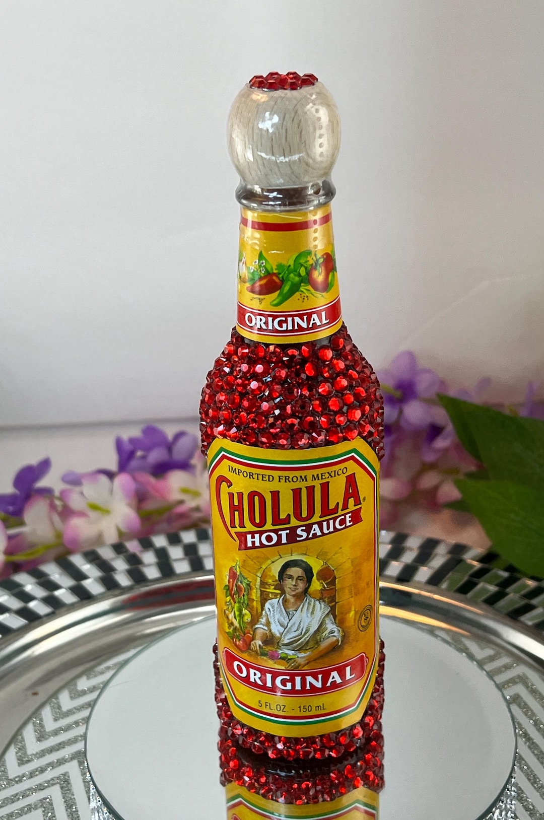 New Sealed Bedazzled Cholula Kosher Hot Sauce Bottle Pepper Food Sauce ...