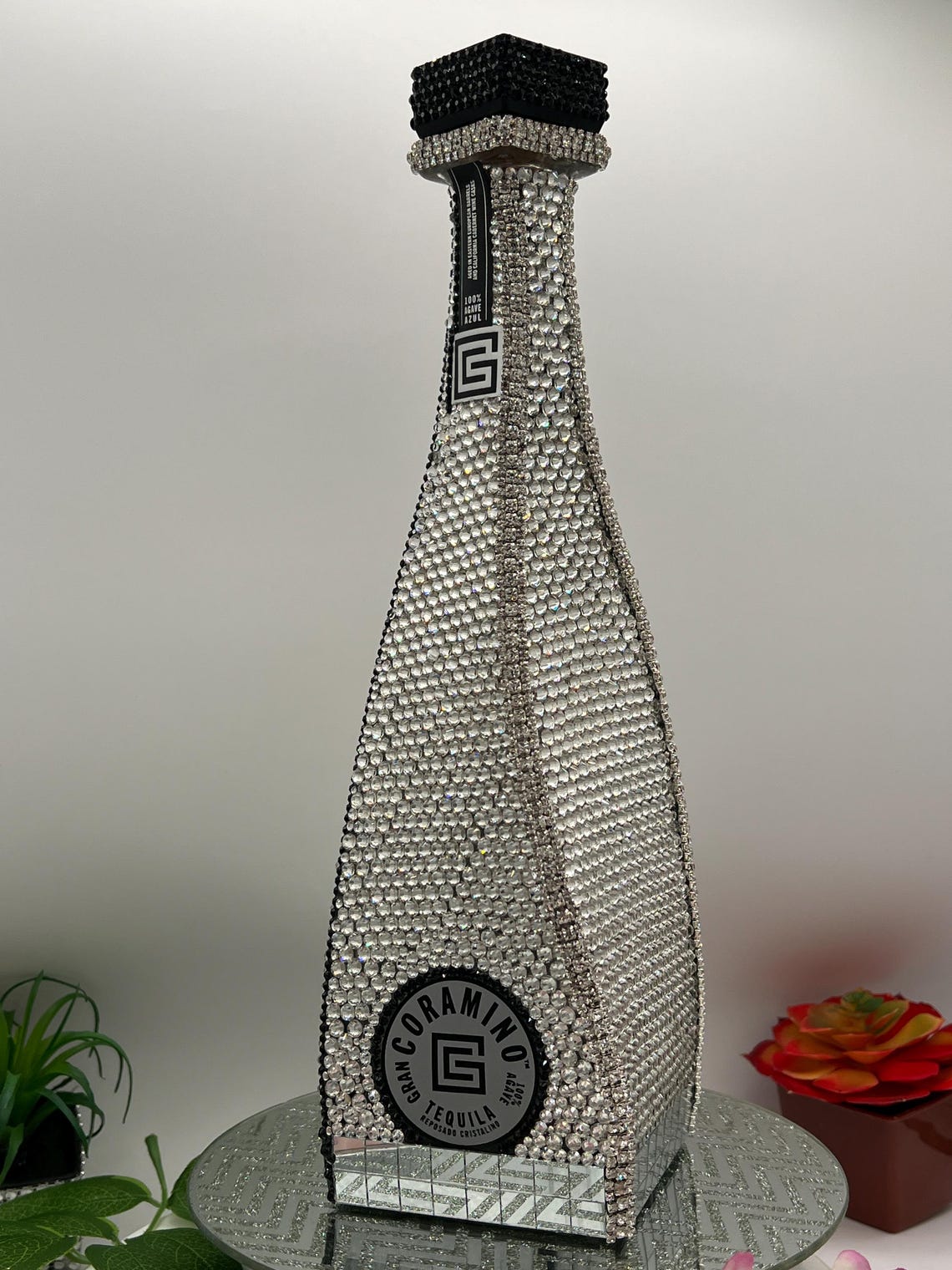 Bedazzled Cora Mino Reposado Tequila Bottle Decanter Bling Rhinestones ...