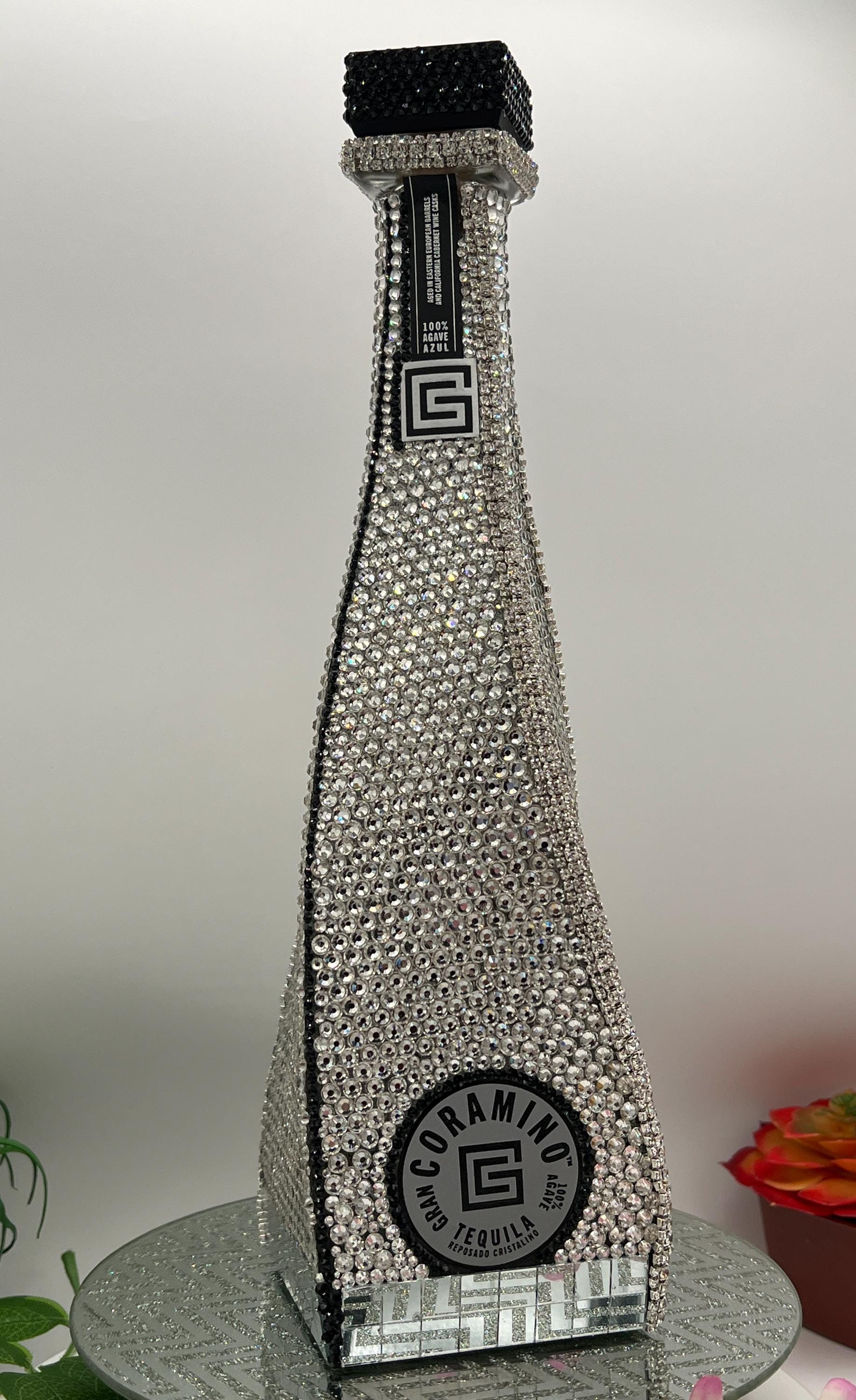 Bedazzled Cora Mino Reposado Tequila Bottle Decanter Bling Rhinestones ...