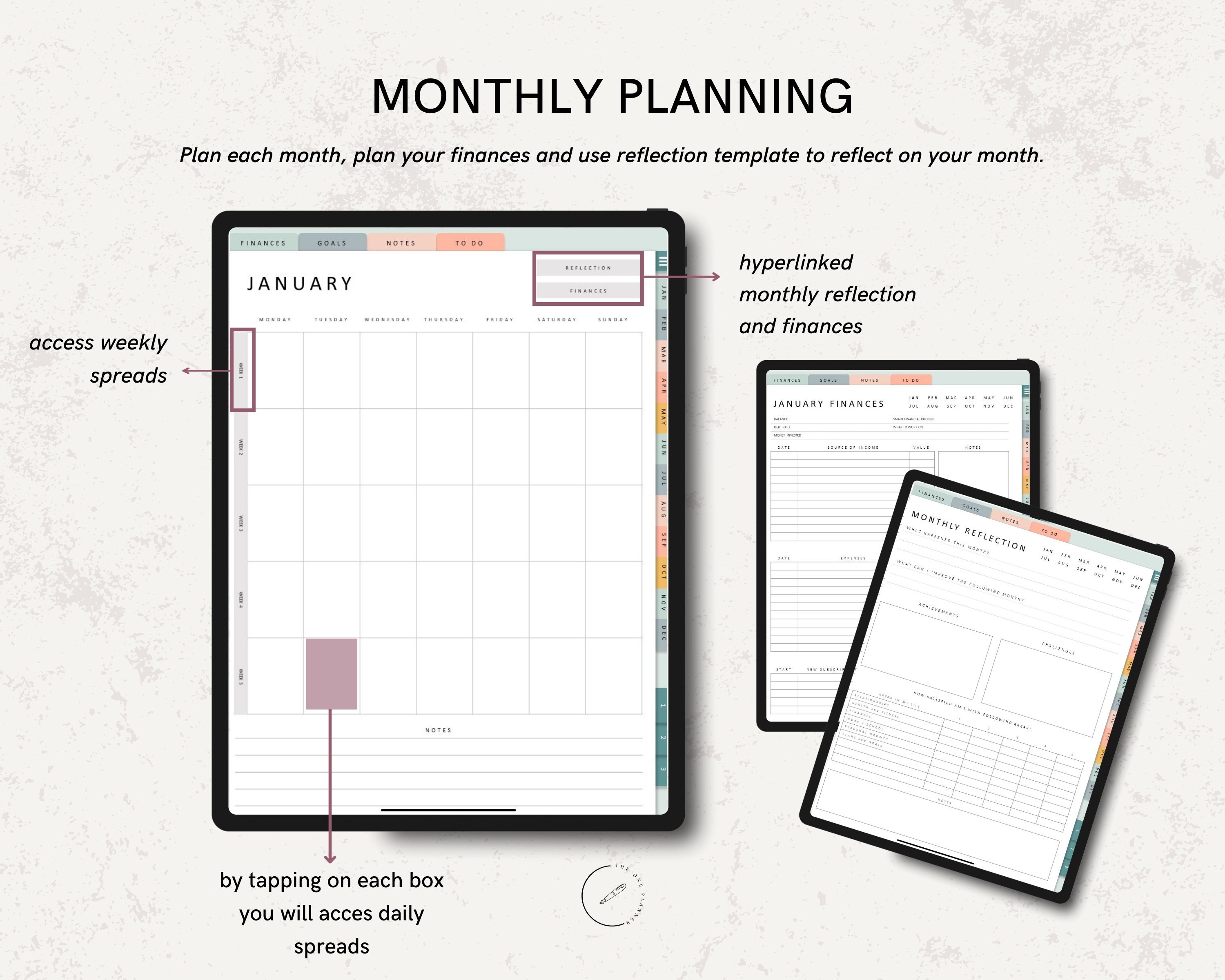 Digital Planner Hyperlinked Planner Goodnotes Planner iPad Planner ...