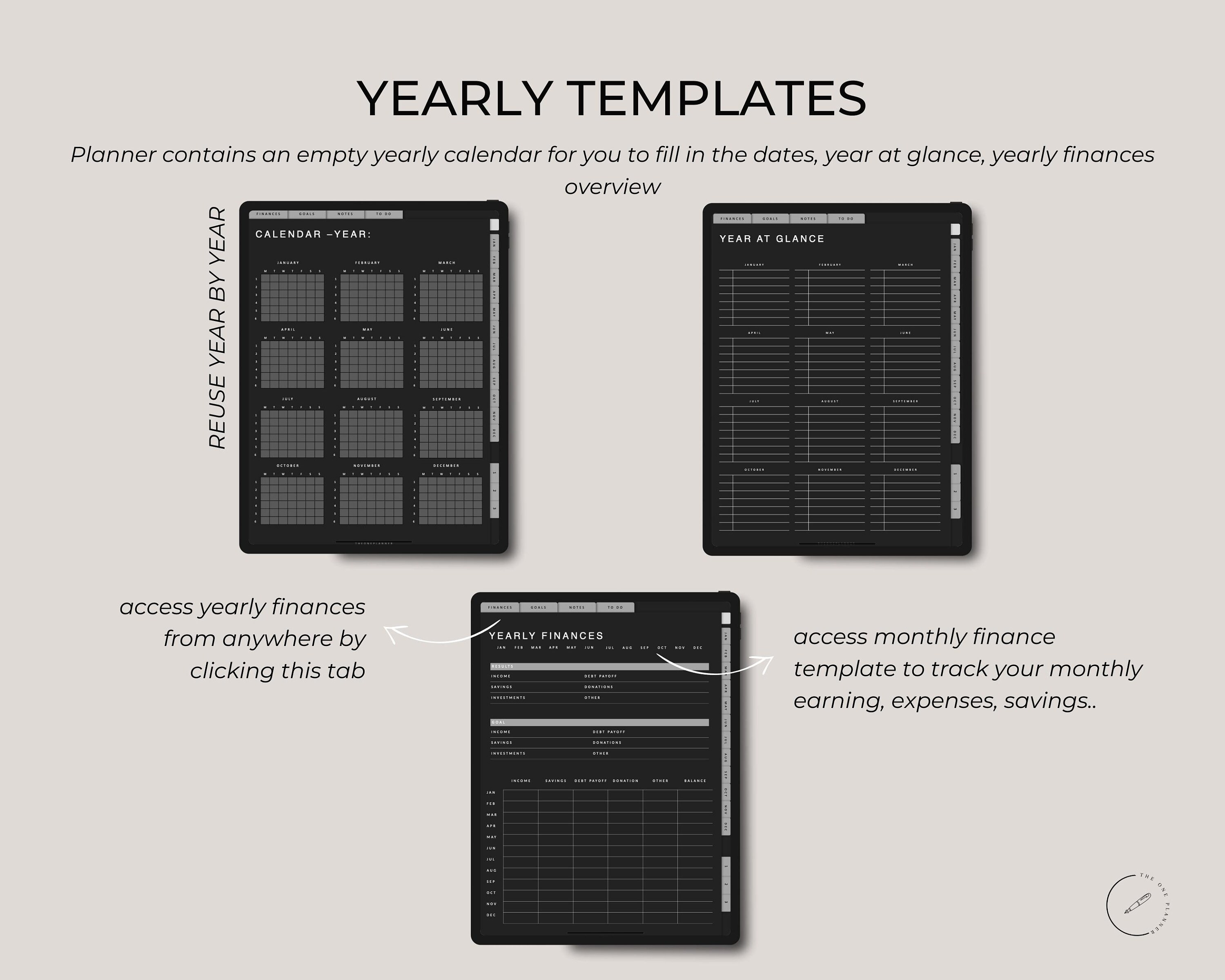 Digital Student Planner for College School UNDATED Black, Academic ...