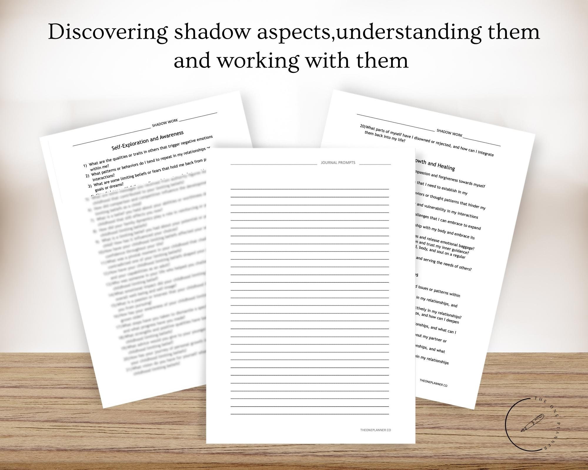 75 Shadow Work Journal Prompts, Inner Child Shadow Work, Self Discovery ...