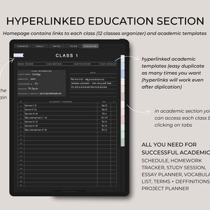 Digital Student Planner for College School UNDATED Black, Academic ...