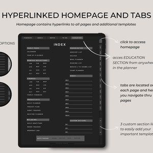 Digital Student Planner for College School UNDATED Black, Academic ...