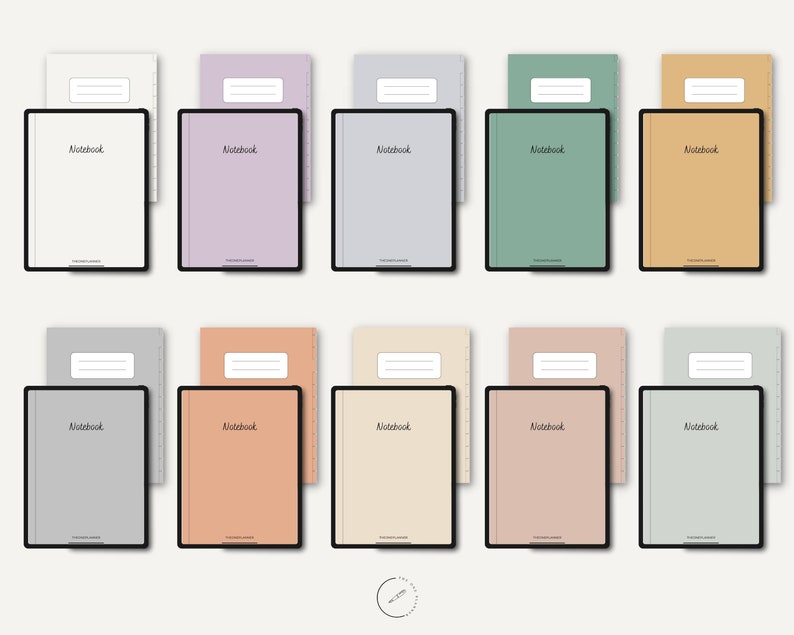 Digital Notebook 12 Hyperlinked Tabs Goodnotes Notability - Etsy