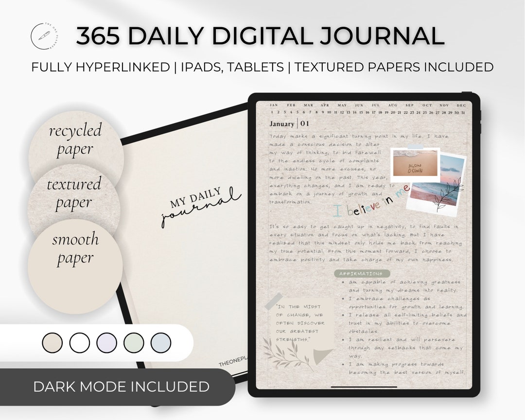 Digital Journal, Notebook Journal, Digital Notebook, Goodnotes ...