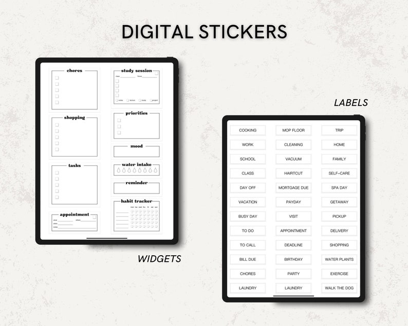 Digital Stickers for Planner | Digital Planner Widgets | Goodnotes ...
