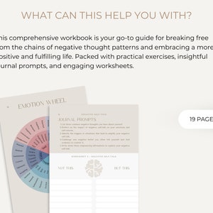 Self Therapy Journal CBT, Journal Prompts, Digital Journal, Anxiety ...