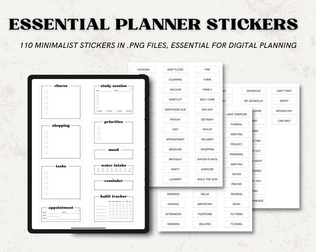 Digital Stickers for Planner | Digital Planner Widgets | Goodnotes ...