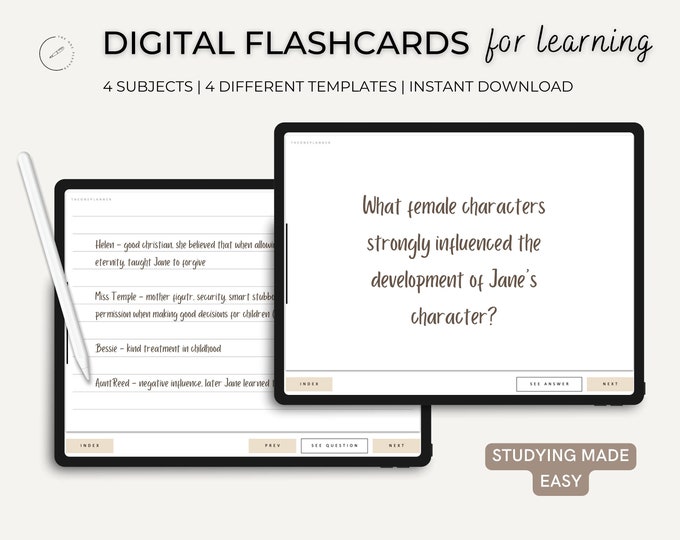 Digital Flashcards, Lernkartein, Student College Flashcards, Revision ...