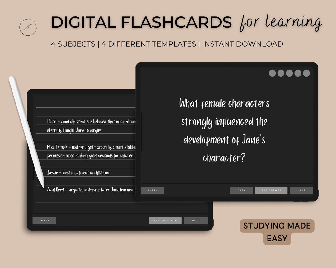 Digital Flashcards, Lernkartein, Student College Flashcards, Revision ...