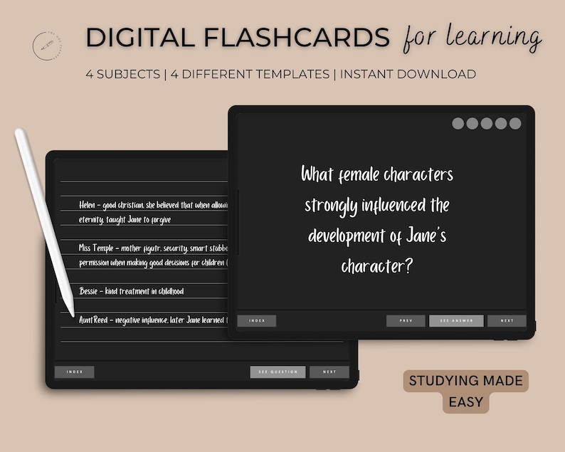 Digital Flashcards Lernkartein Student College Flashcards - Etsy
