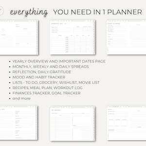 Digital Student Planner for College School UNDATED, Academic Diary ...