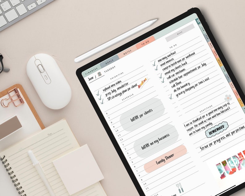 Digital Planner Hyperlinked Planner Goodnotes Planner iPad Planner ...