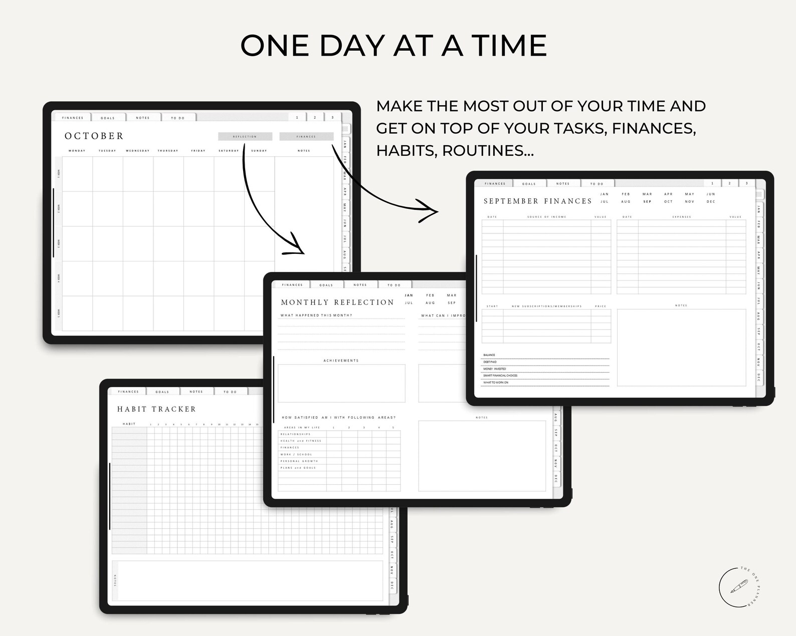 Digital Student Planner for College School UNDATED Academic - Etsy
