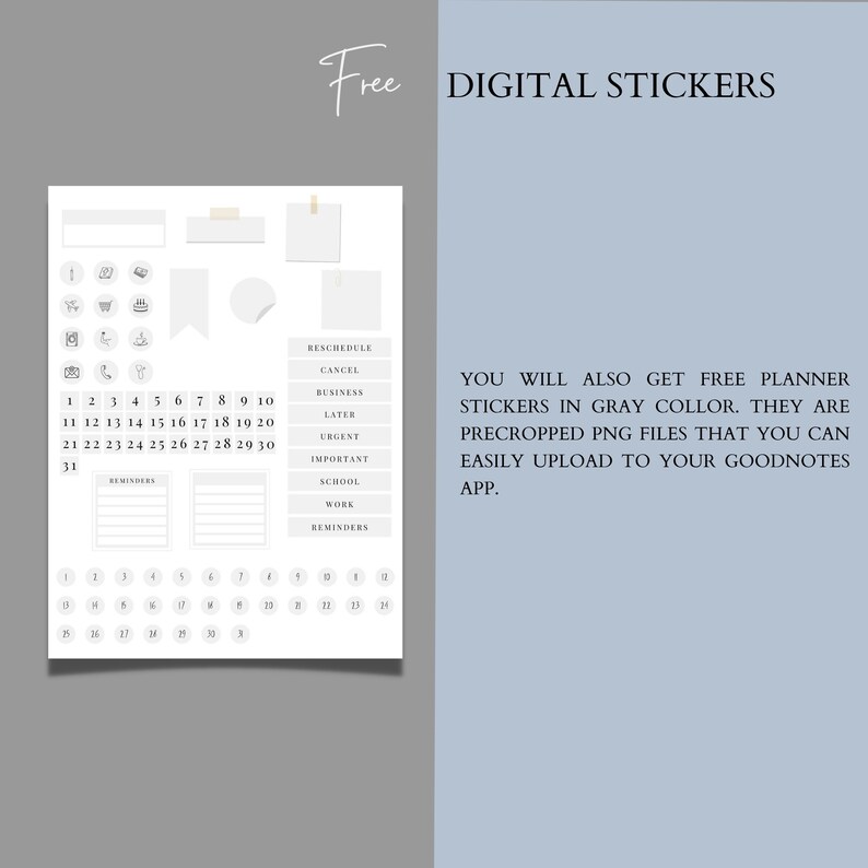 Digital Student Planner for College School UNDATED Academic - Etsy