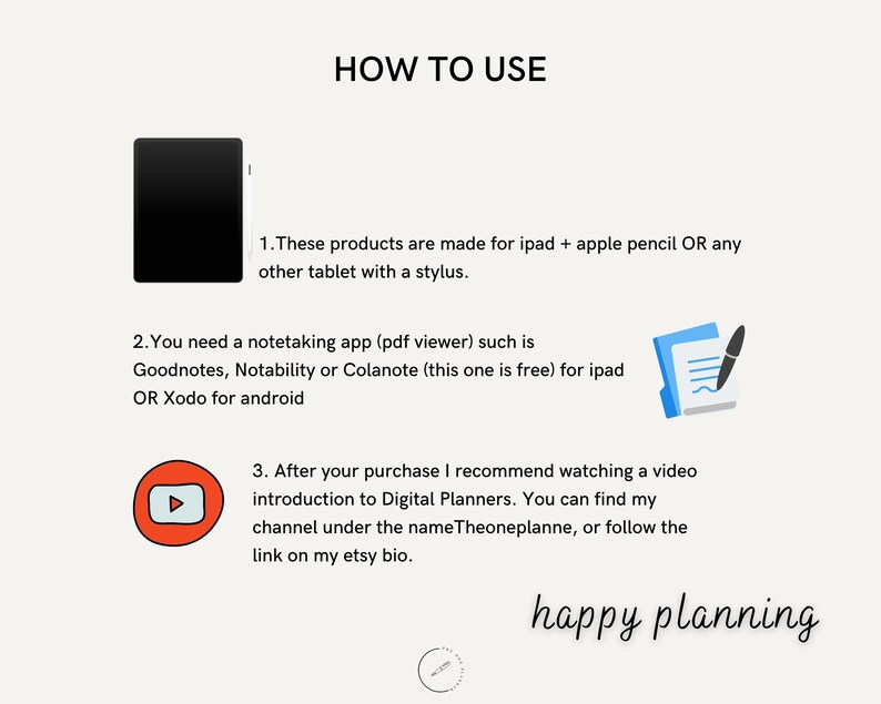 Digital Notebook 12 Hyperlinked Tabs Goodnotes Notability, Notebooks ...