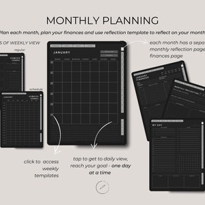 Digital Student Planner for College School UNDATED Black, Academic ...