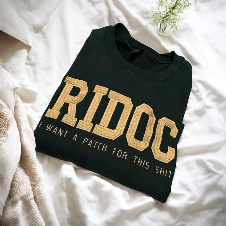 EMBROIDERED Ridoc Patch Sweatshirt Bookish Merch Booktok Gift for Her ...
