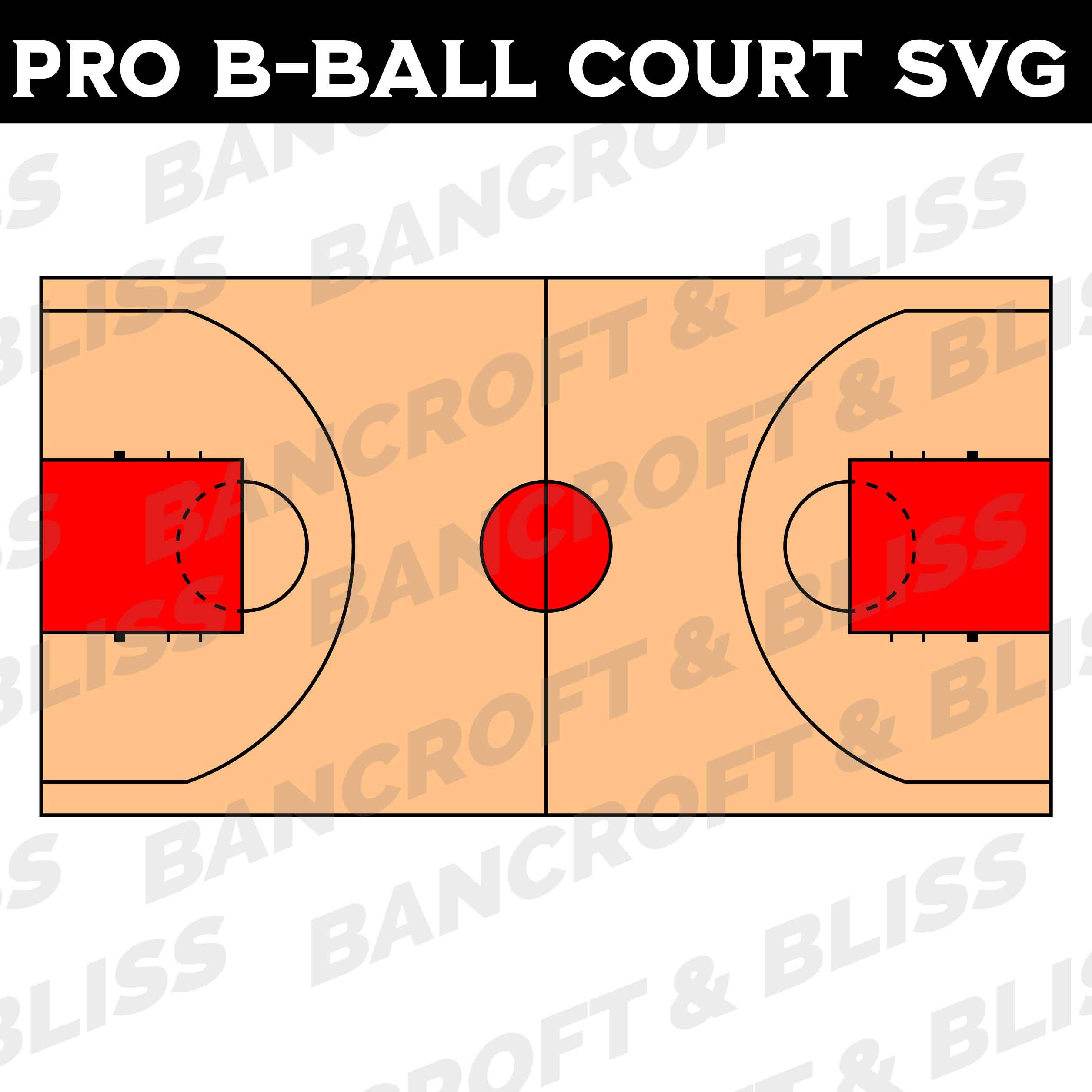 Cancha de baloncesto svg Baloncesto svg Cancha de baloncesto - Etsy México