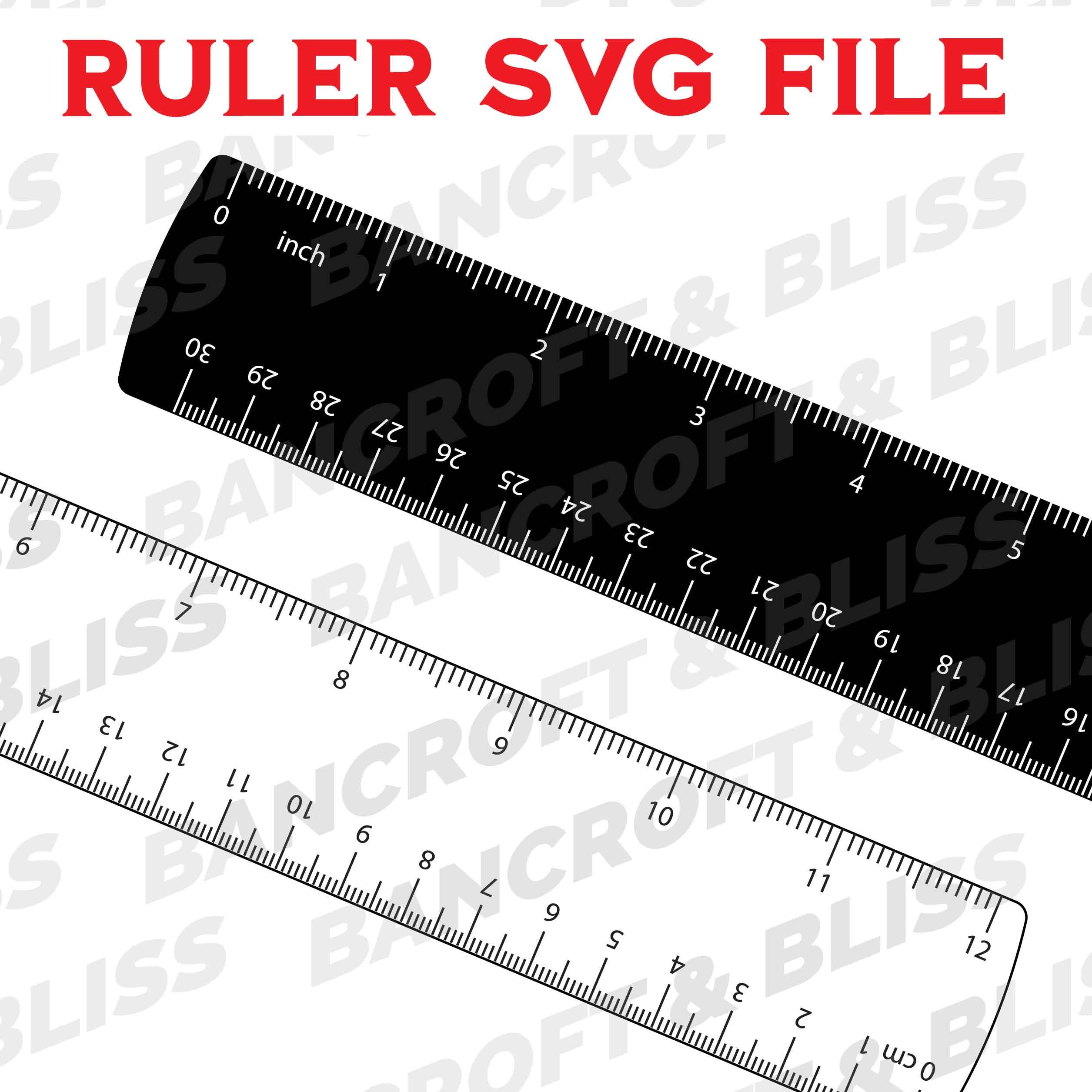 Ruler SVG Ruler PNG Ruler Digital File Customizable Ruler School Ruler ...