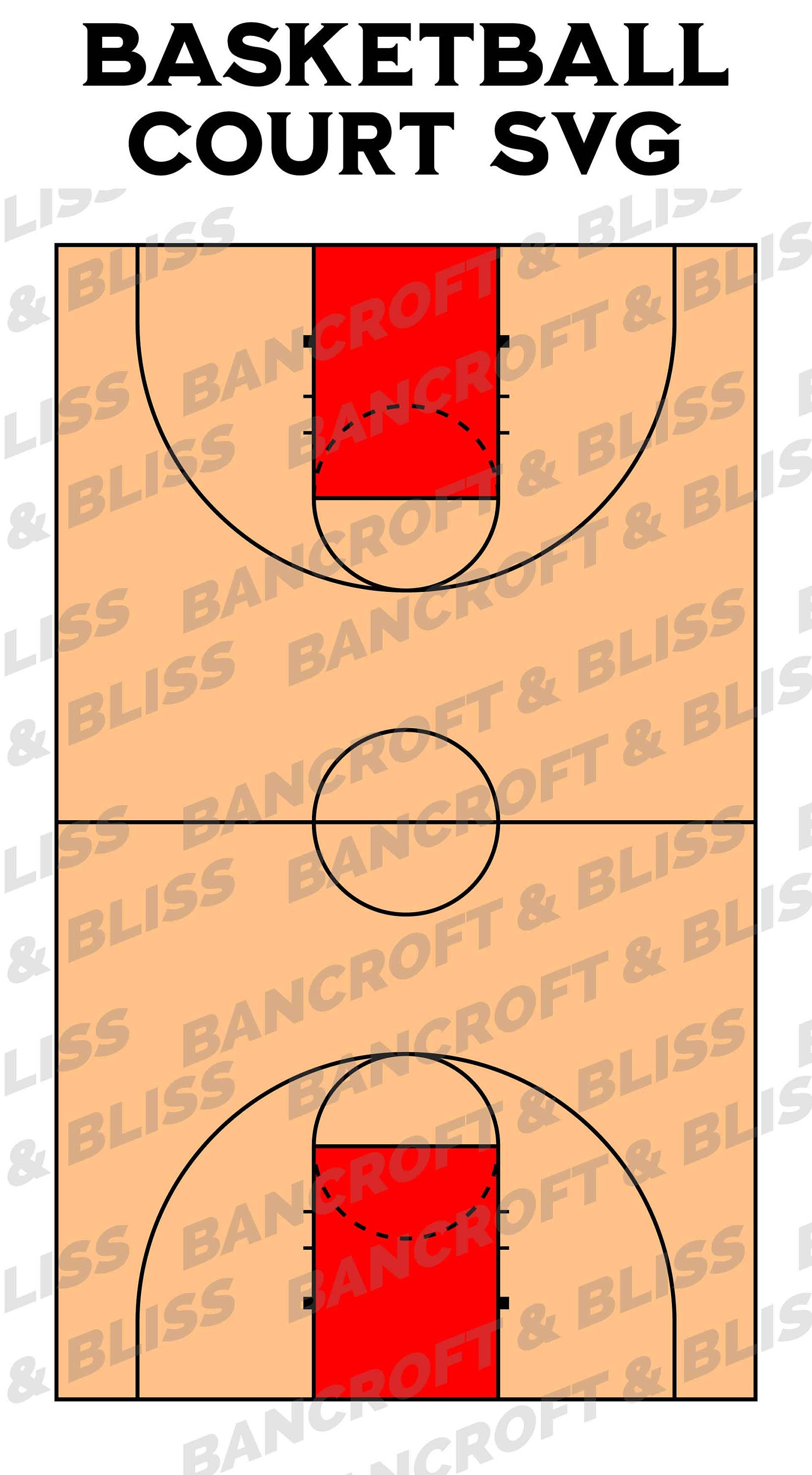 Cancha de baloncesto svg Baloncesto svg Cancha de baloncesto - Etsy México