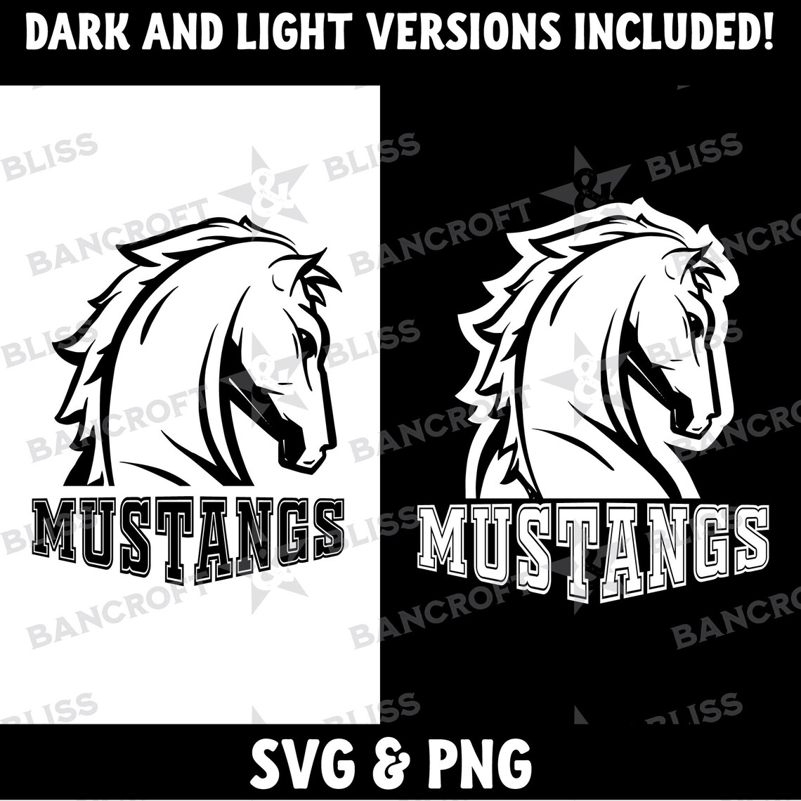Mustangs Svg Mustangs Png Mustangs Football SVG Mustangs - Etsy