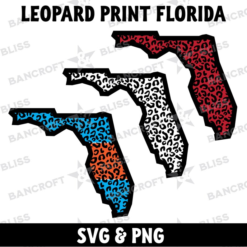 Florida SVG Leopard Print Florida Svg Leopard Print SVG Leopard Pattern ...
