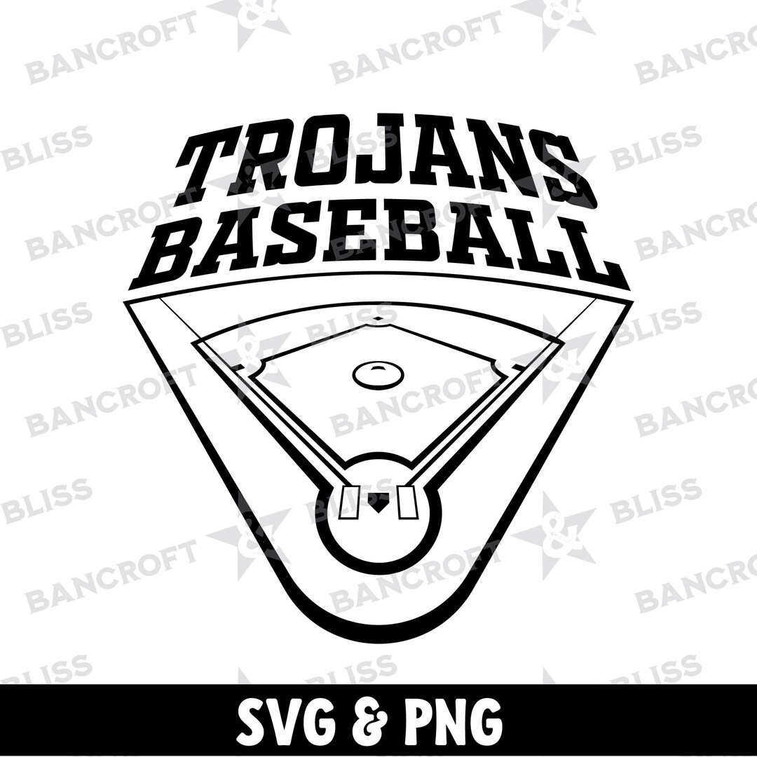 Trojans Baseball Svg Trojans Svg Trojans Baseball Png Baseball Trojans ...