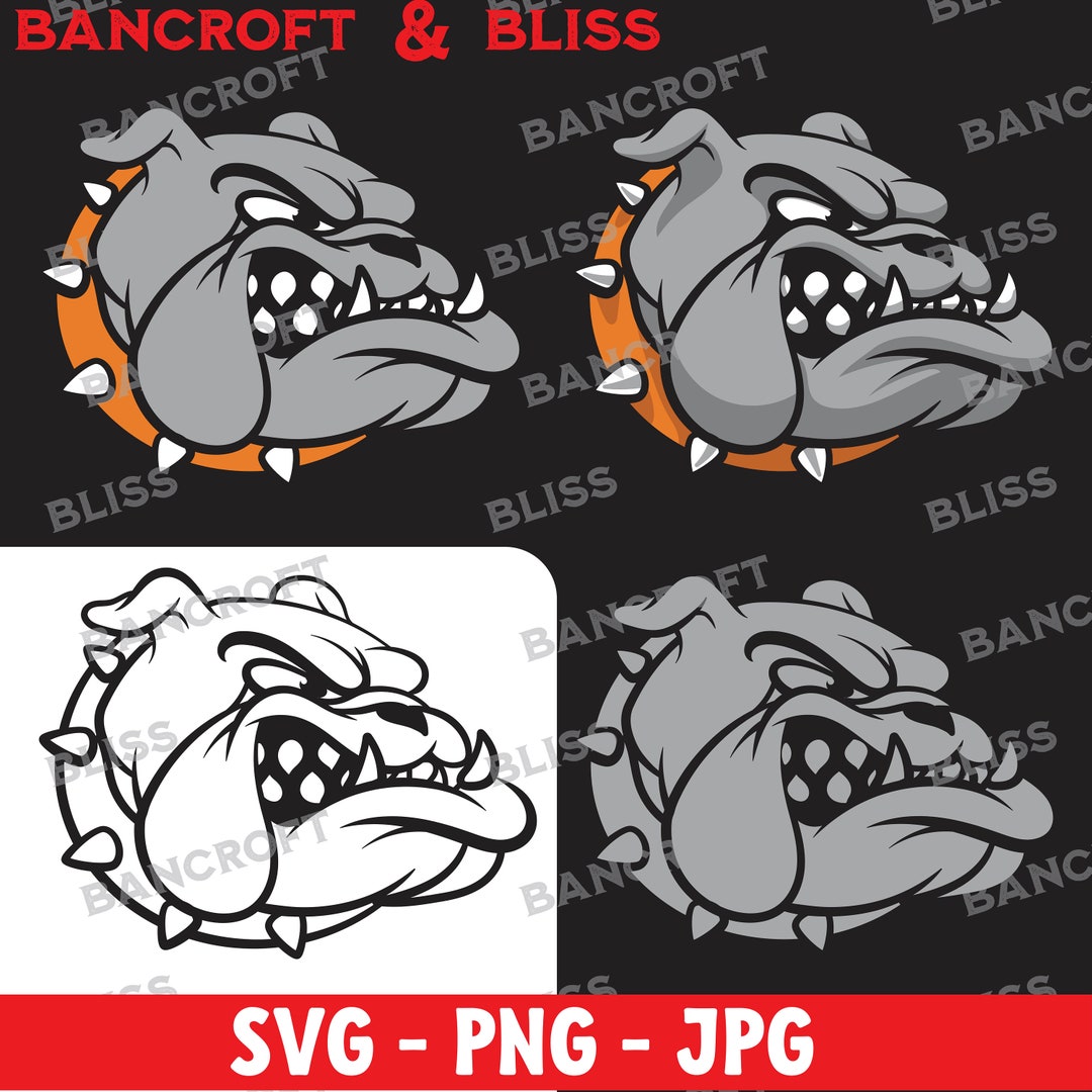 Bulldog Mascot Vector Full Set Digital Instant Download - SVG, PNG, JPG ...