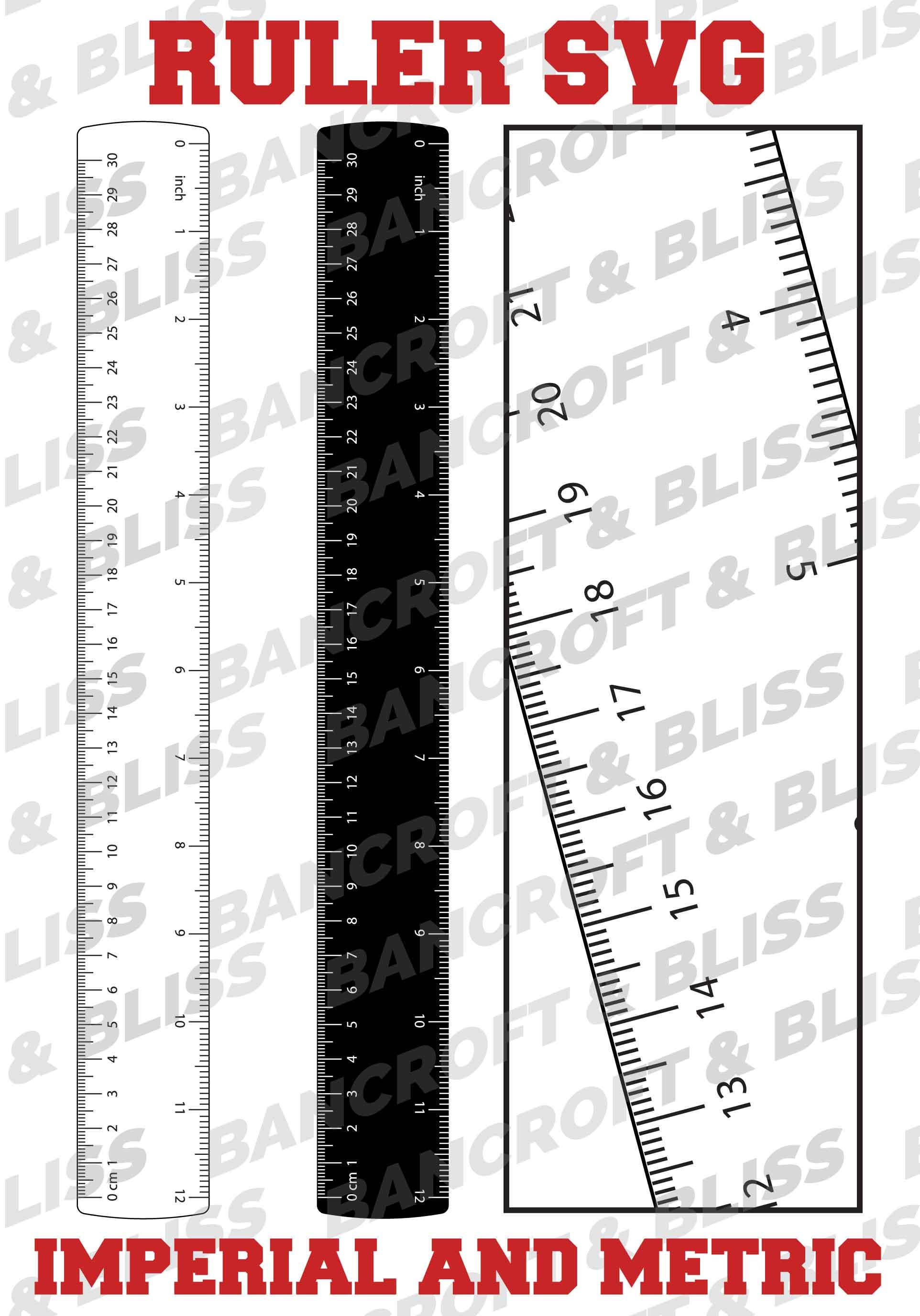 Règle SVG Règle PNG fichier numérique Règle personnalisable Modèles de ...