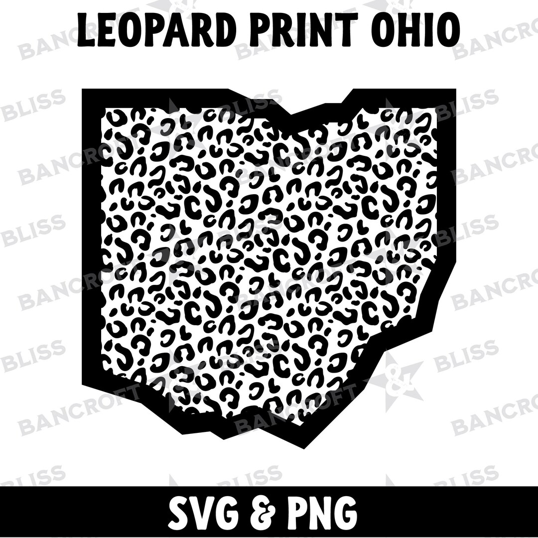 Ohio SVG Leopard Print Ohio Svg Cheetah Print Svg Leopard Print SVG ...