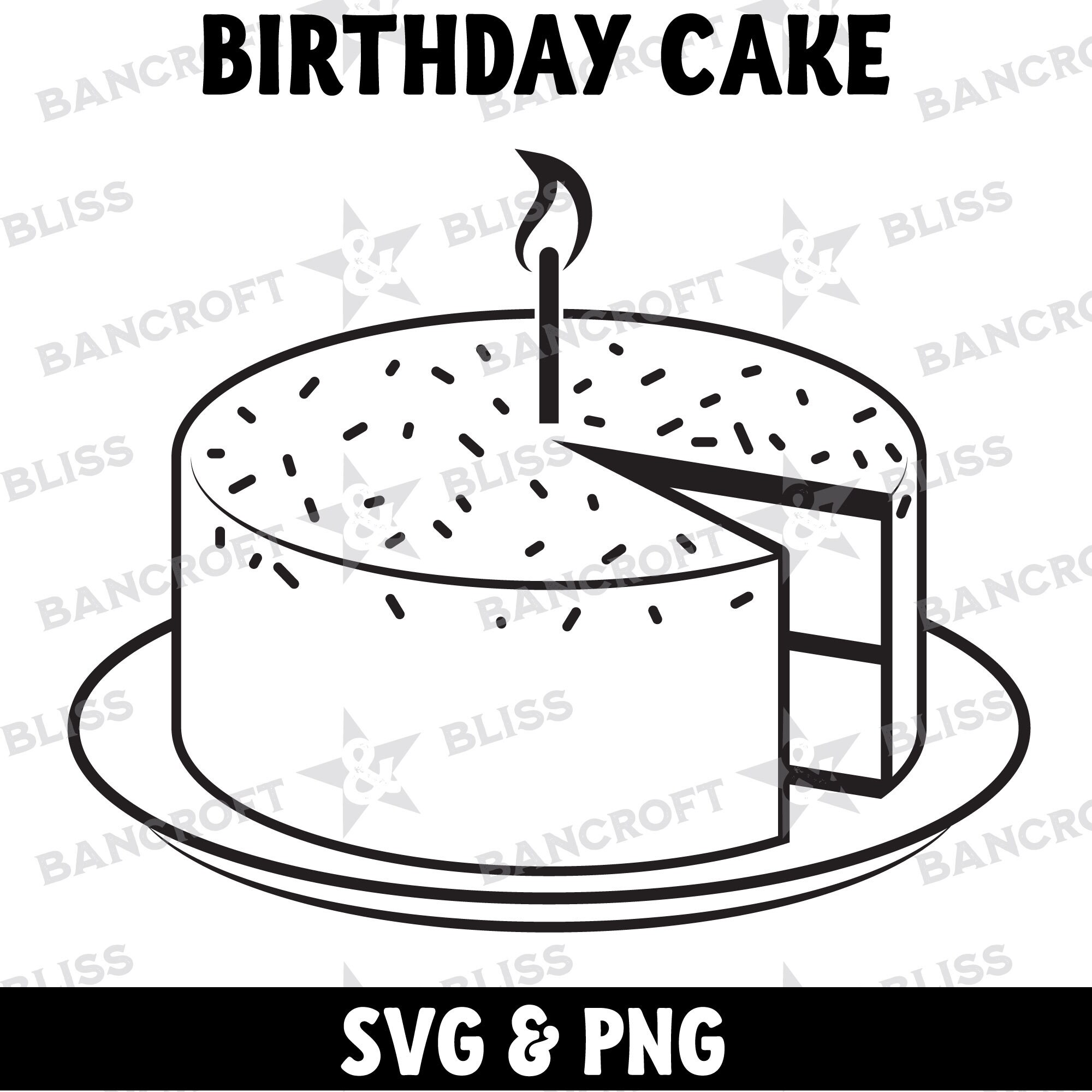 Birthday Cake SVG Cake SVG Birthday SVG Cartoon Birthday Cake Svg Cake ...