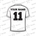 Soccer Jersey Front and Back Clip Art Instant Download - SVG, PNG, JPG ...