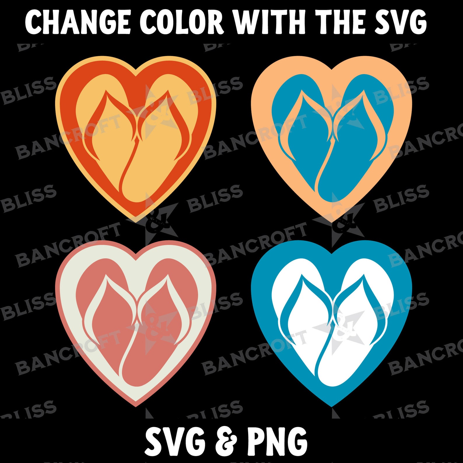Flip Flop Heart SVG Flipflop SVG Heart SVG Beach Wedding Svg - Etsy