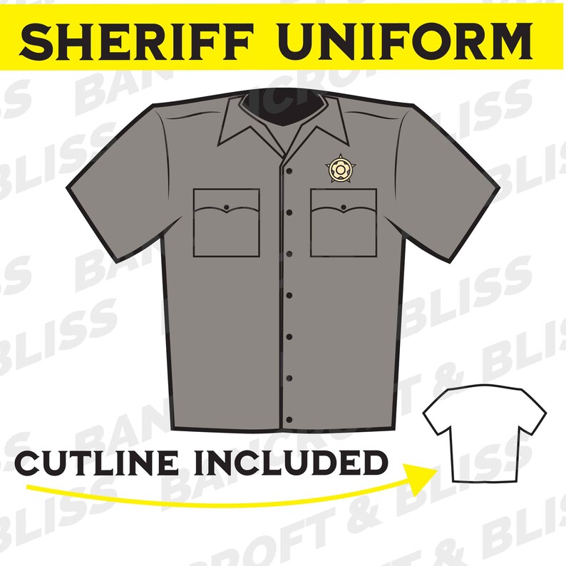 Sheriff SVG Police SVG Cop Svg Sheriff Uniform Clipart Sheriff Digital ...