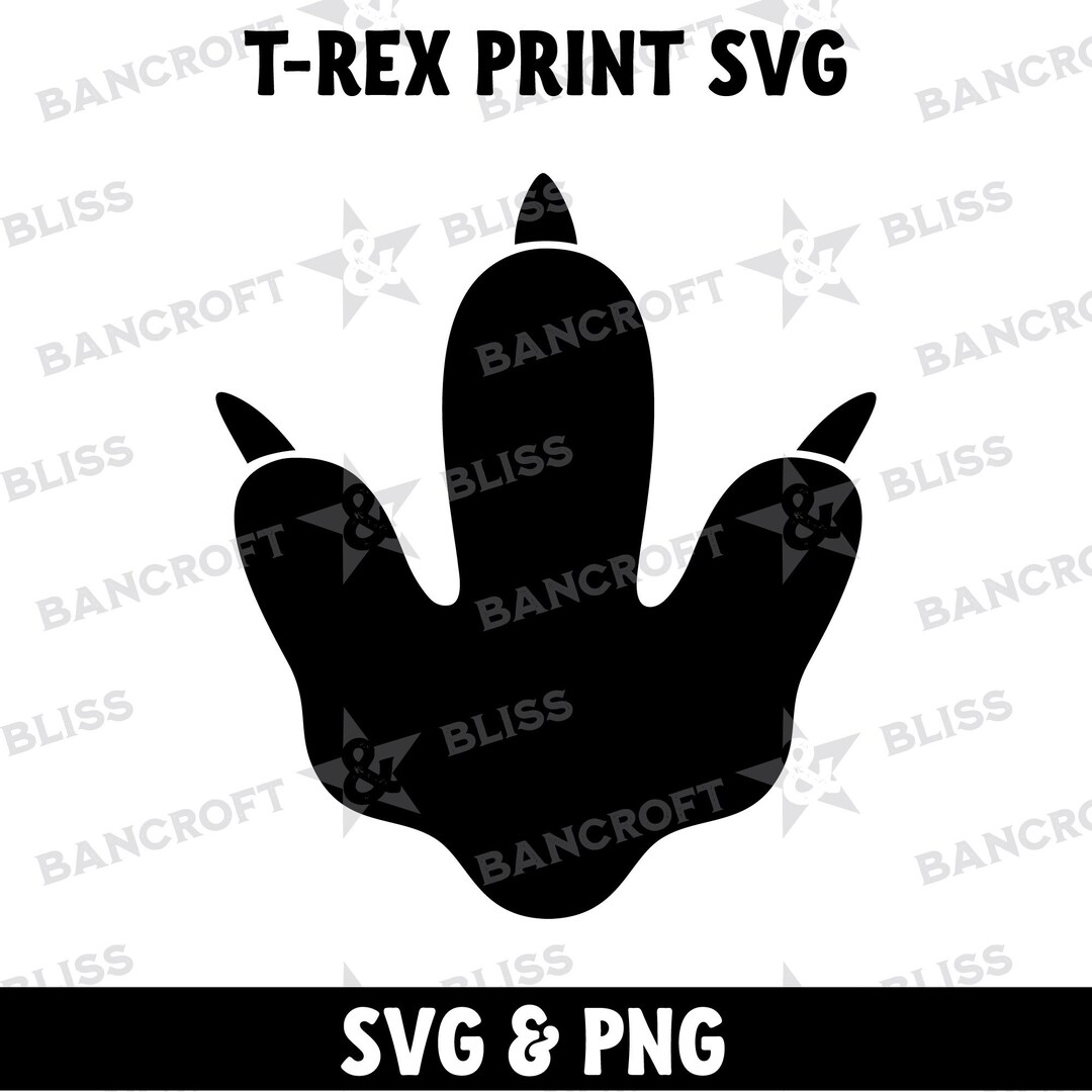 Dinosaur Print Svg T-rex Print SVG Tyrannosaurus Rex Svg - Etsy