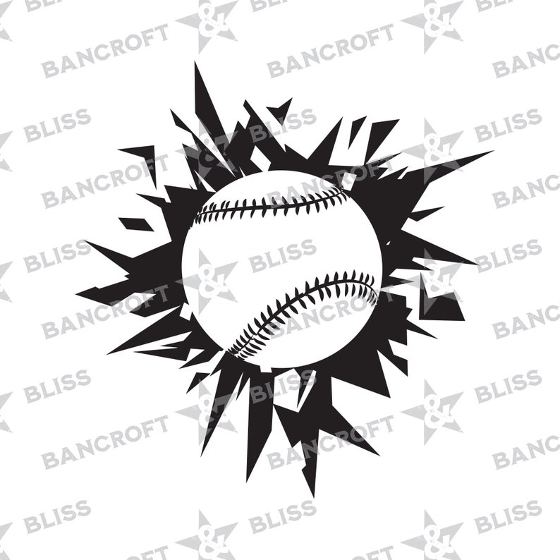 Baseball and Softball Explosion Design T-shirt Clip Art - Etsy