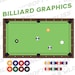 Pool Table SVG Billiards SVG Snooker SVG Billiard Balls Graphics Pool ...