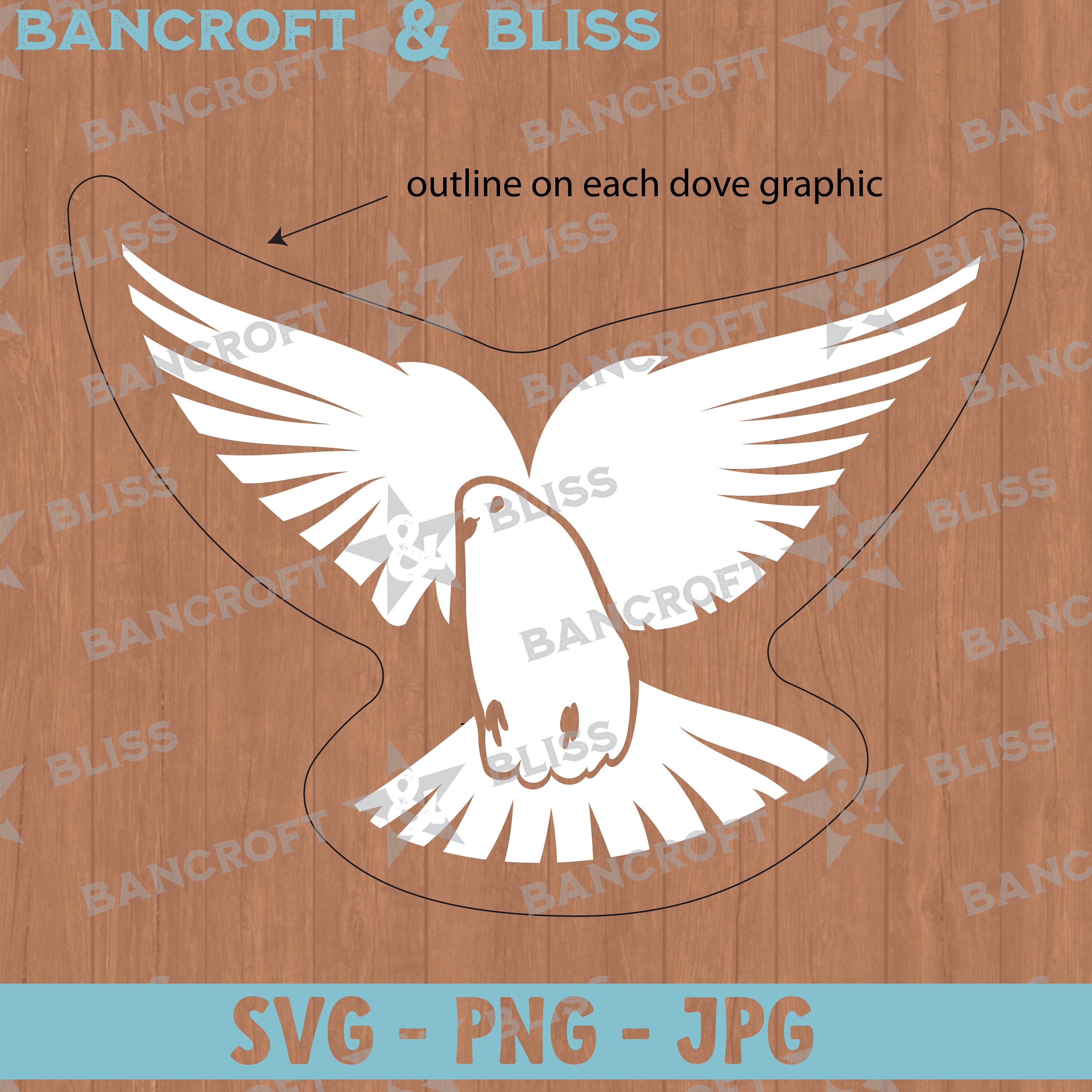 SVG Doves Svg Laser Cut File Doves PNG Vector Dove Realistic - Etsy UK