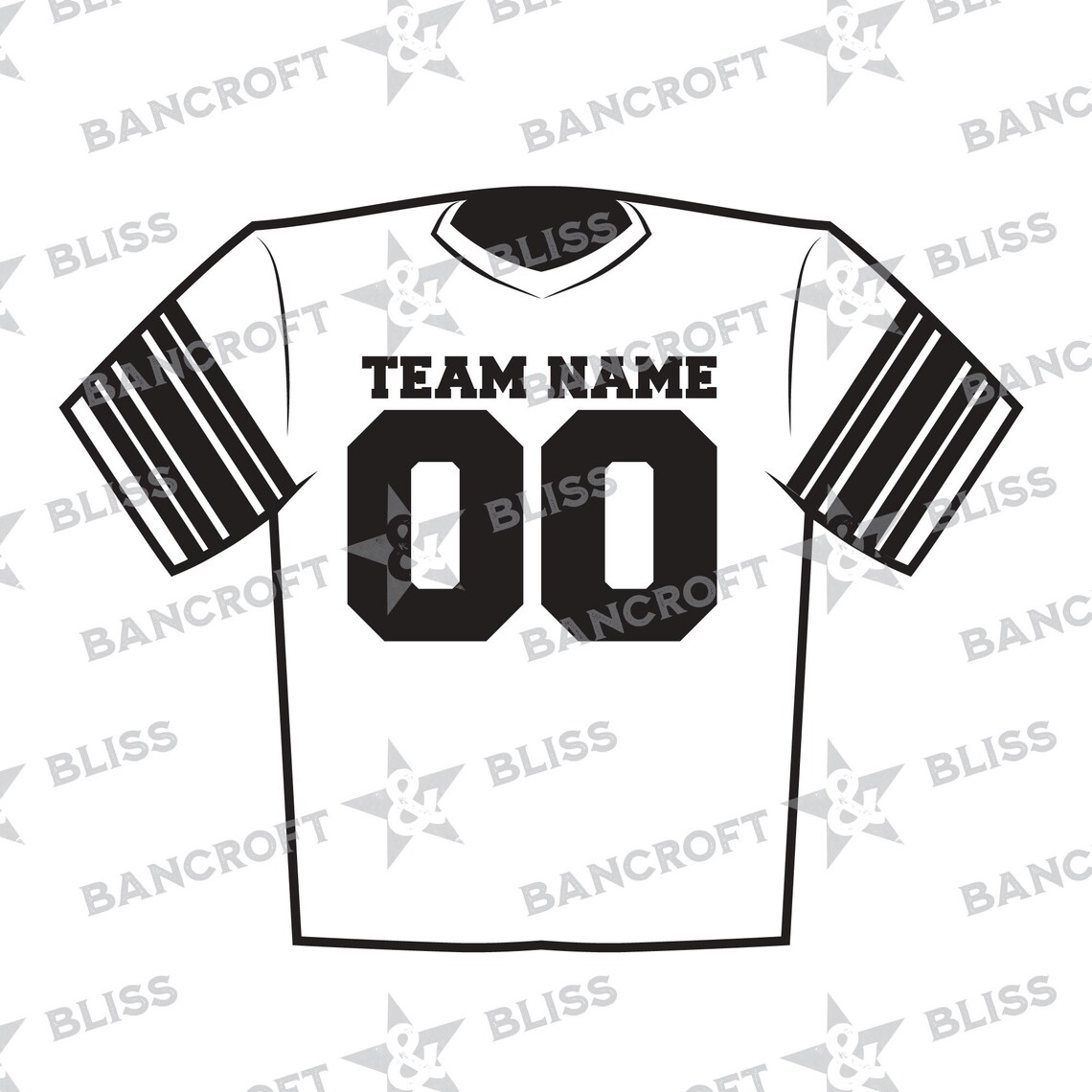 Football Jersey With Stripes Svg -blue Streaks, Clip Art Instant ...