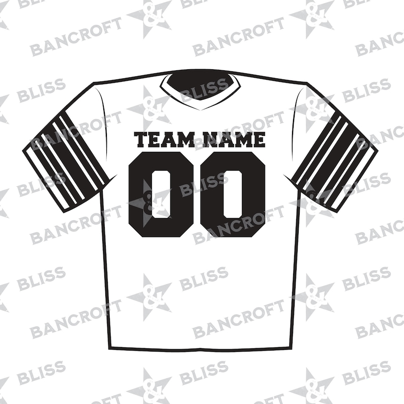 Football Jersey SVG Football SVG Jersey Style Clip Art Jersey Outline ...