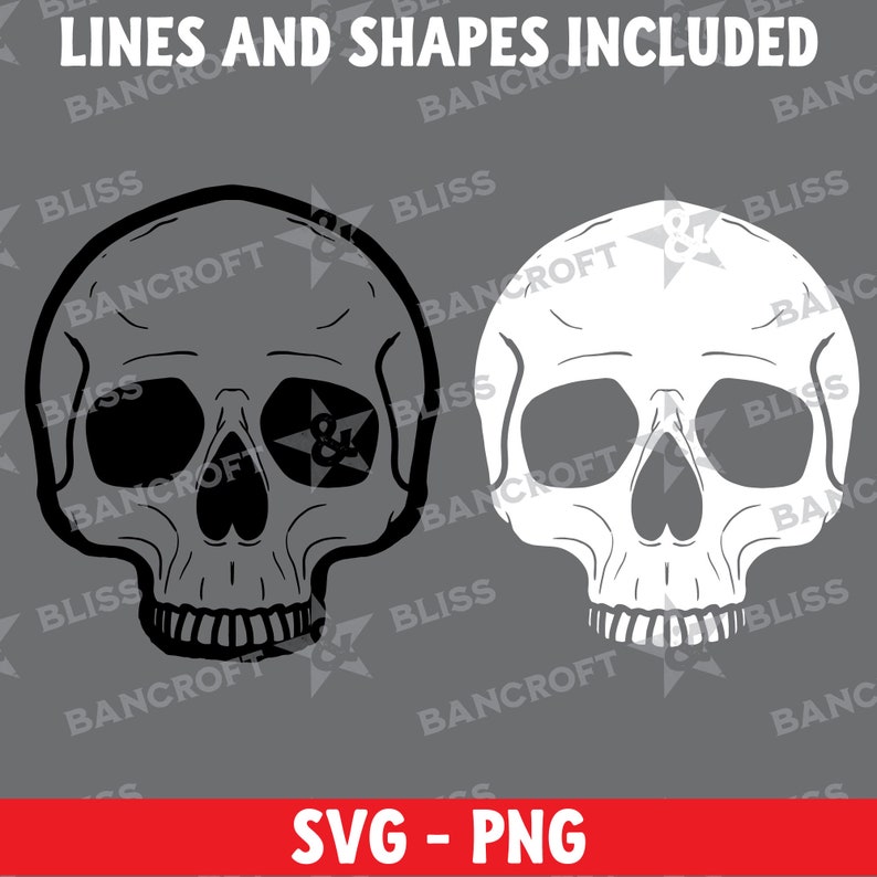 Realistic Skull SVG Spooky Skull PNG Skull Clipart for Halloween Gothic ...