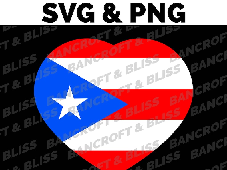 Puerto Rico Flag SVG Puerto Rican Clipart Digital Download - Etsy