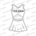 Cheerleader Uniform SVG Cheerleader SVG Cheerleader PNG Cheerleader ...