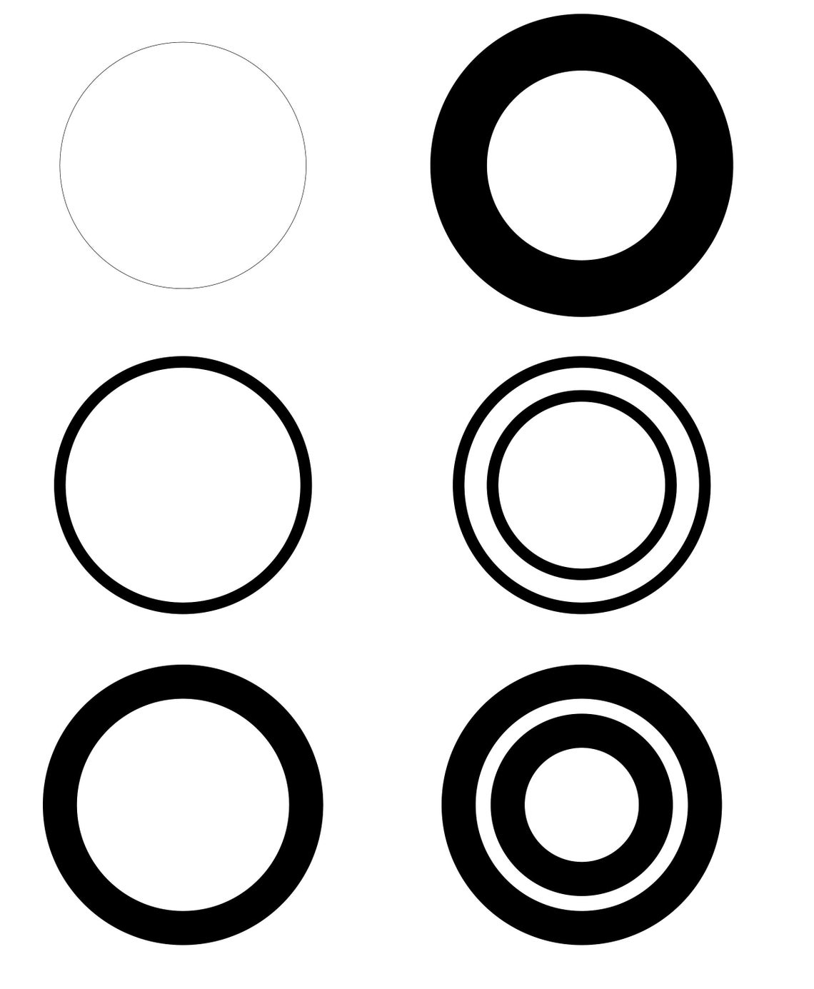 CIRCLE Shapes Digital Download Vector SVG, JPG, and Png Files 6 ...