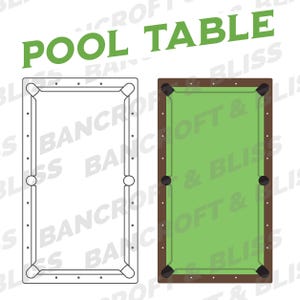 Pool Table SVG Billiards SVG Snooker SVG Billiard Balls Graphics Pool ...