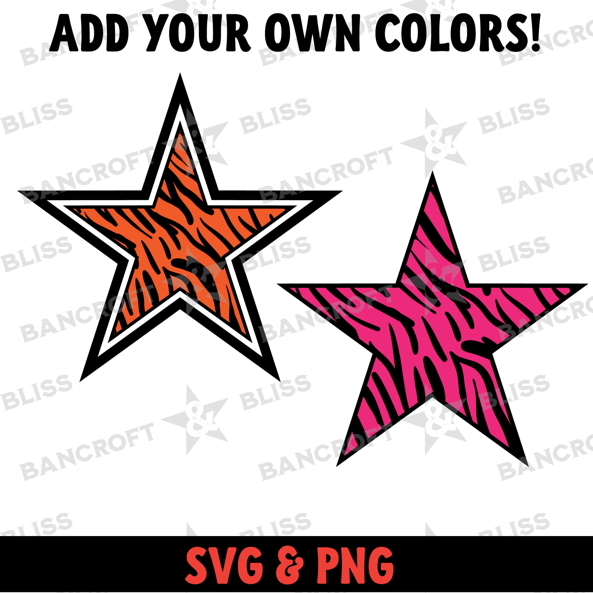 Tiger Stripes SVG Bengal Tiger Stripes Star Star Instant - Etsy